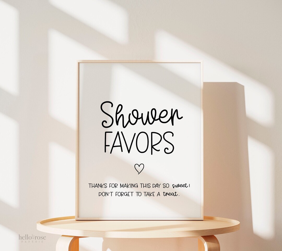 Shower Favors Baby Shower Table Sign . Boy Girl Neutral . Rustic Kraft ...