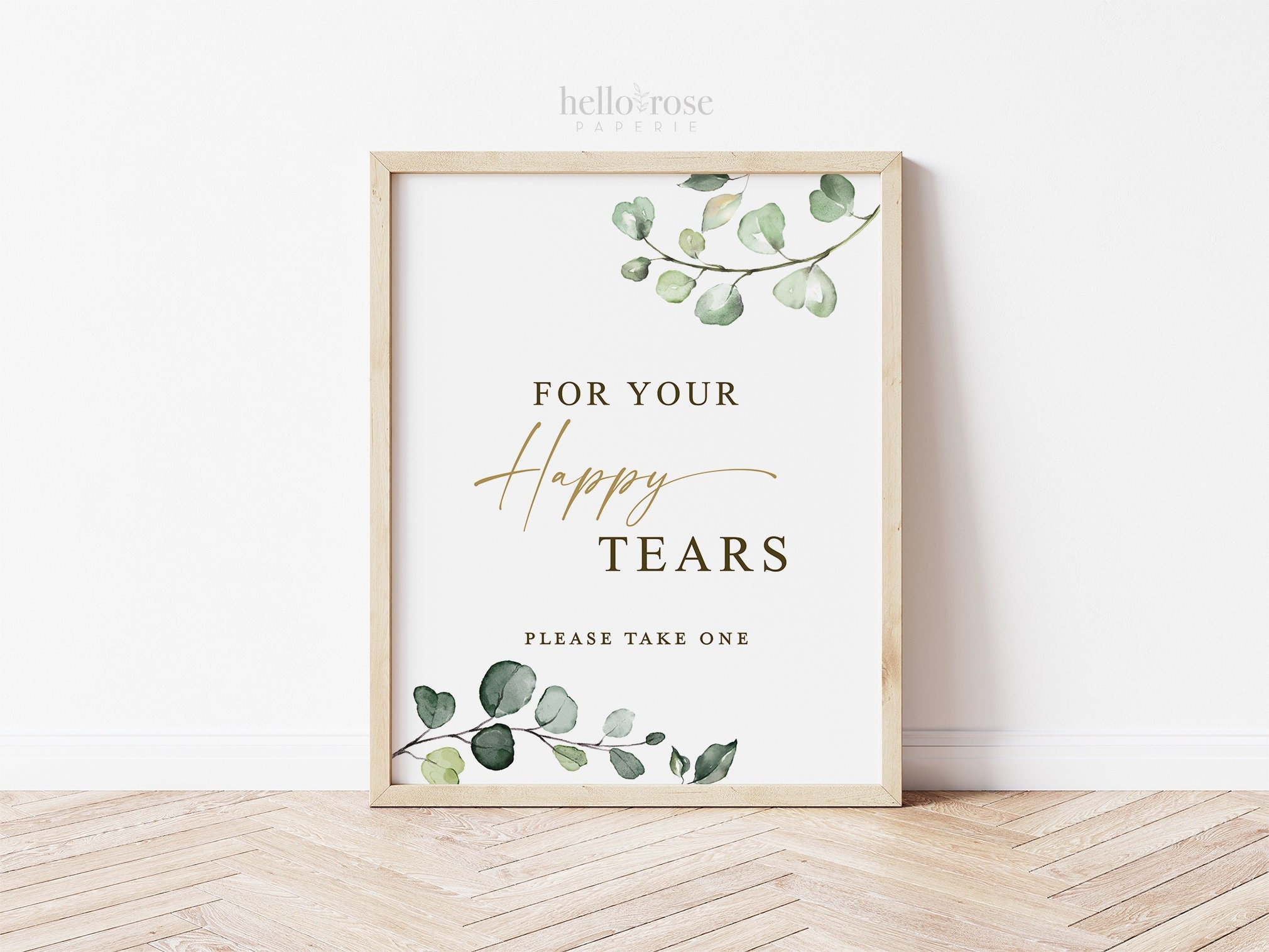 For Your Happy Tears Printable Sign . Wedding Tissue Favors Sign ...