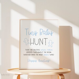 Tiny Baby Hunt Baby Shower Game Sign . Find the Babies . Boy Girl ...