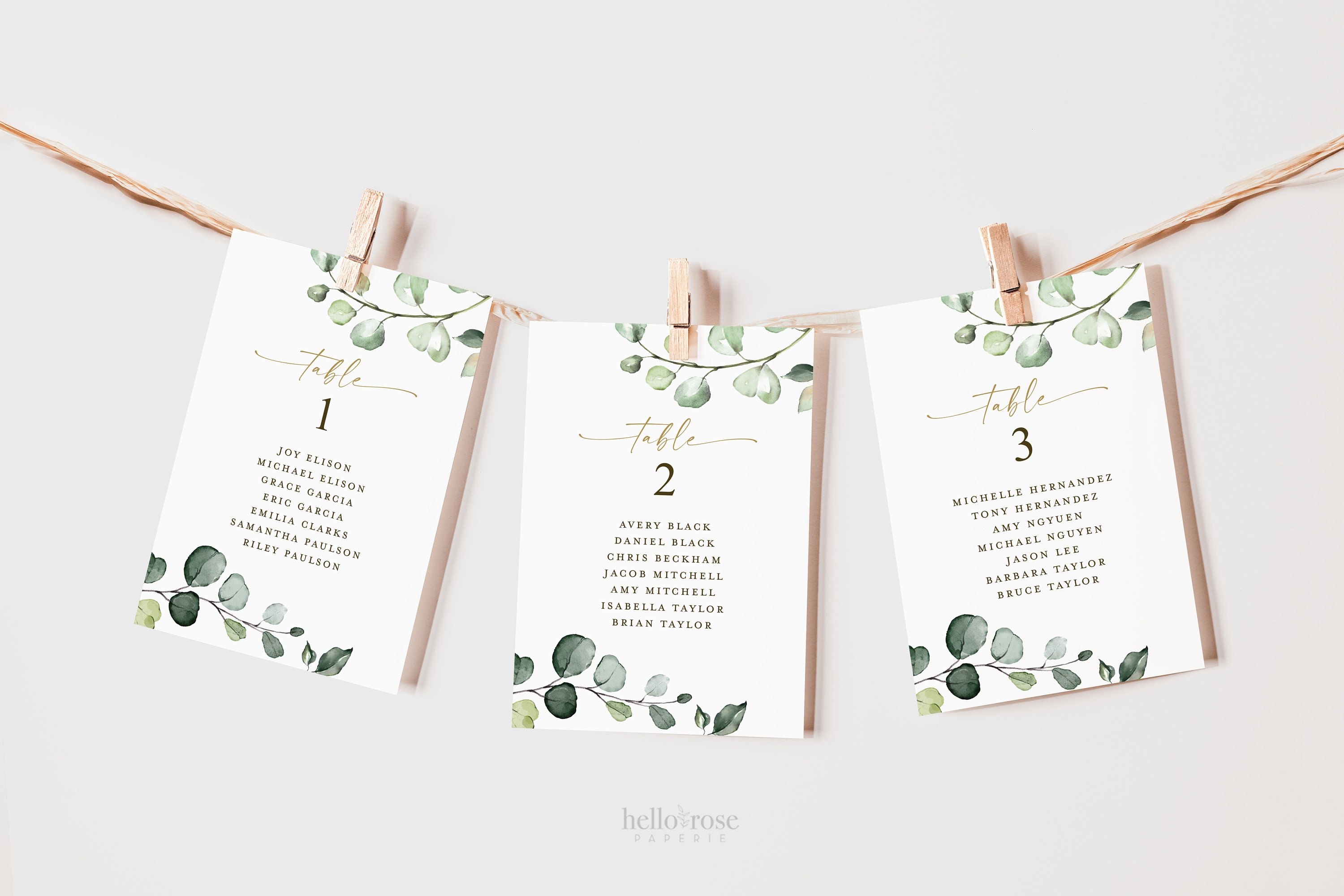Wedding Seating Chart Table Cards Template . Table Numbers Header Card ...