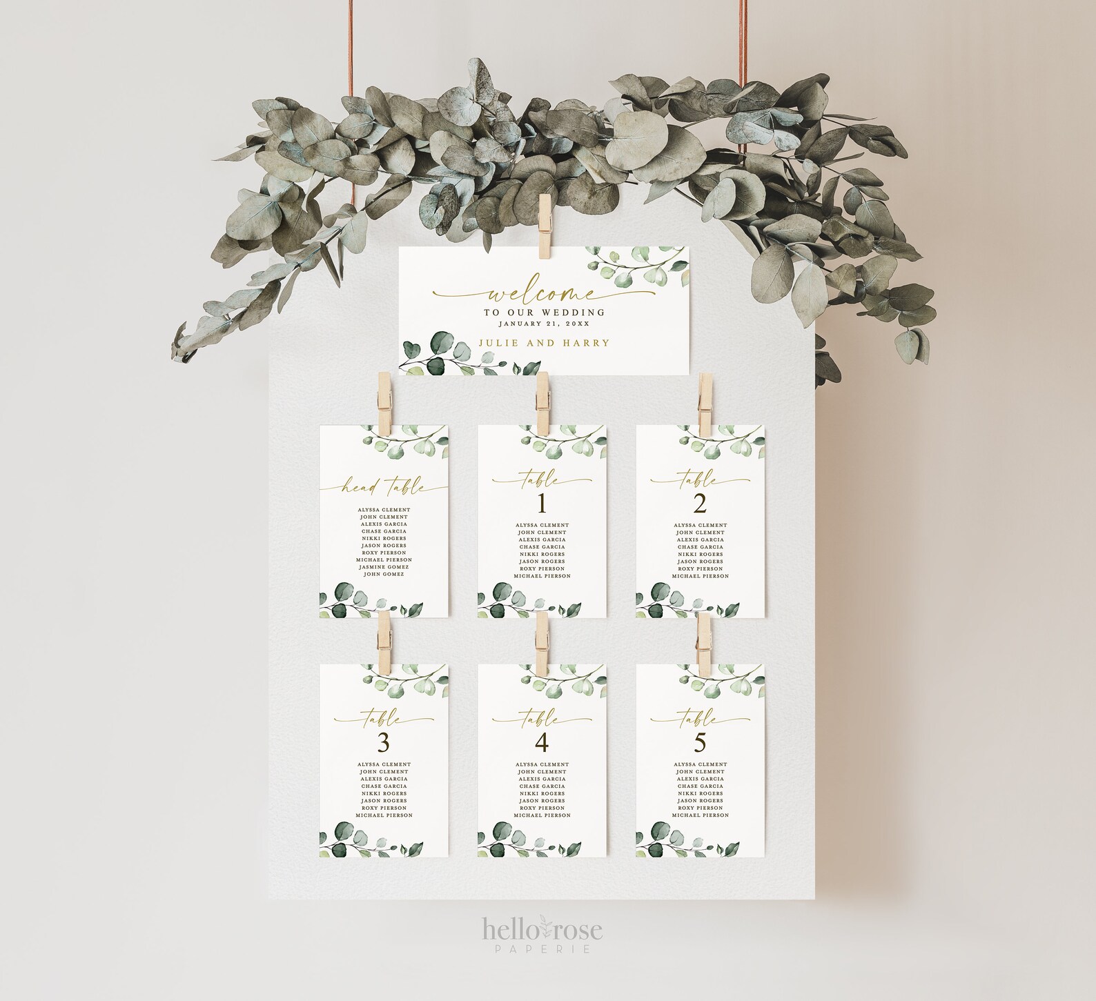 Wedding Seating Chart Table Cards Template . Table Numbers - Etsy