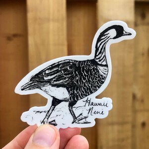 Hawaii State Bird Nene Sticker / Bird Sticker / Hand Drawn Nene Sticker ...