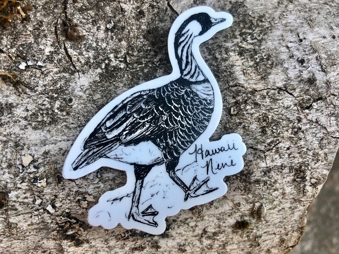 Hawaii State Bird Nene Sticker / Bird Sticker / Hand Drawn - Etsy España
