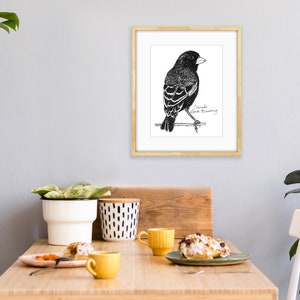 Colorado Lark Bunting State Bird Art Print / Colorado Decor / Lark ...