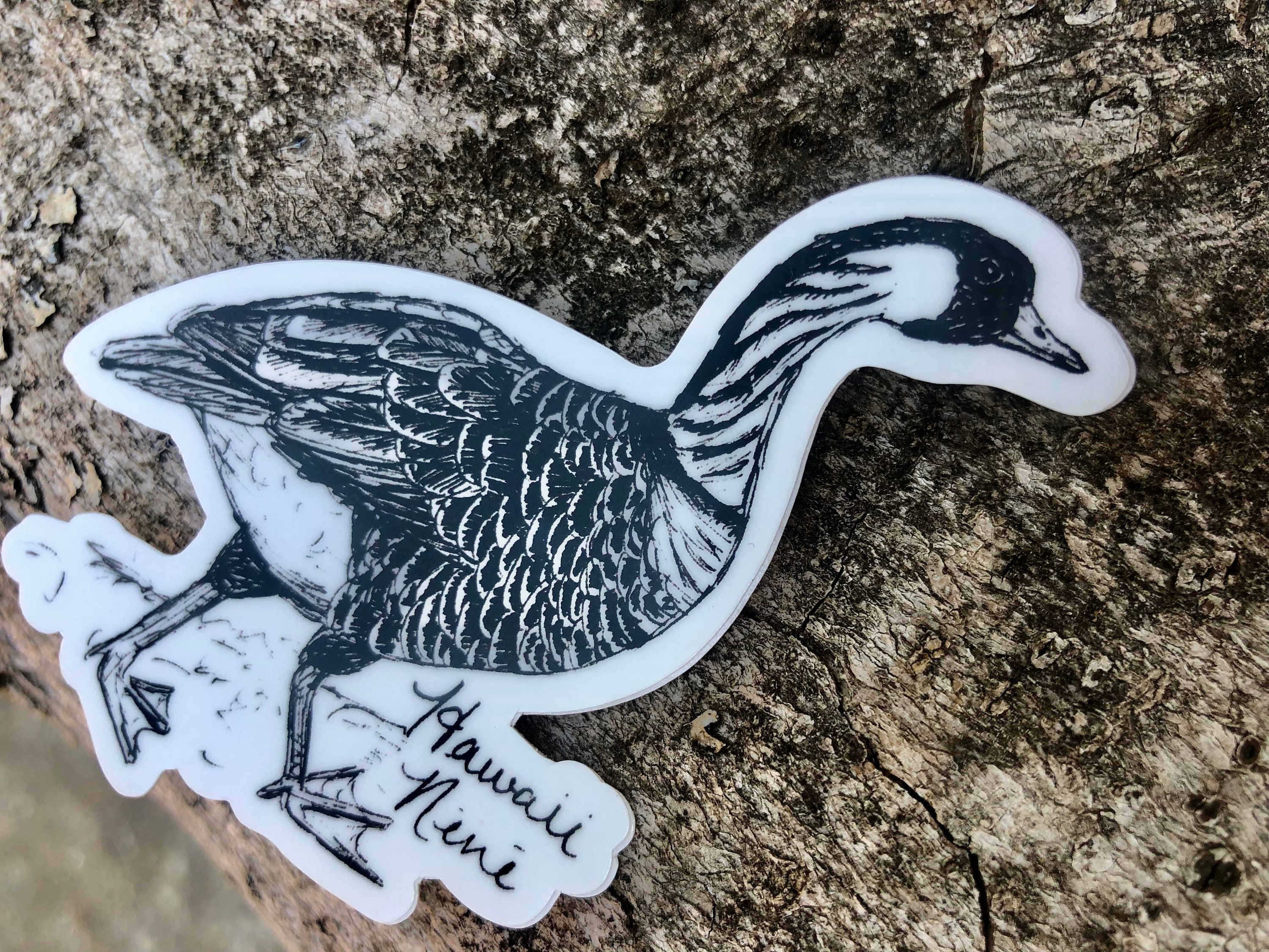 Hawaii State Bird Nene Sticker / Bird Sticker / Hand Drawn | Etsy