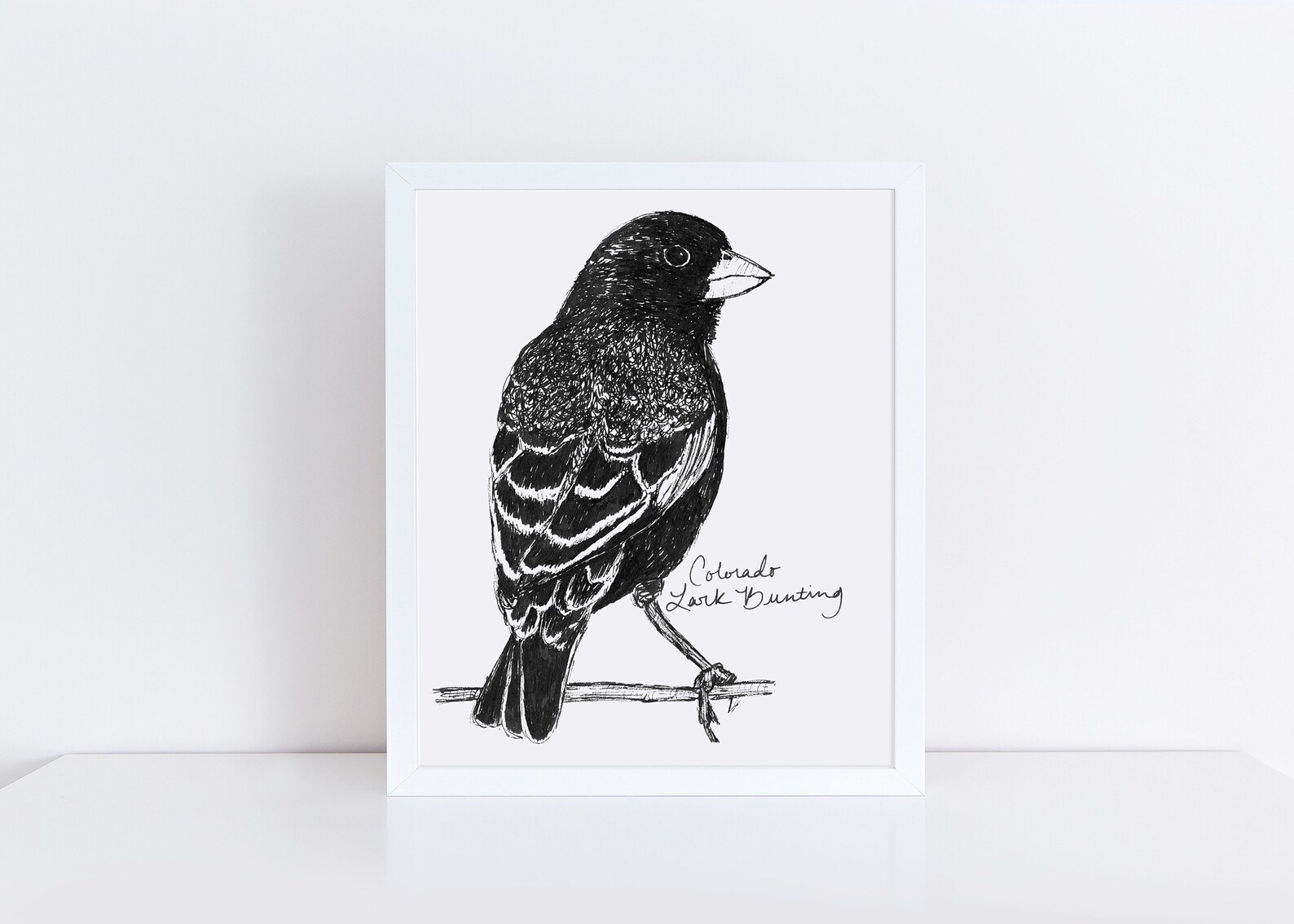 Colorado Lark Bunting State Bird Art Print / Colorado Decor / Lark ...
