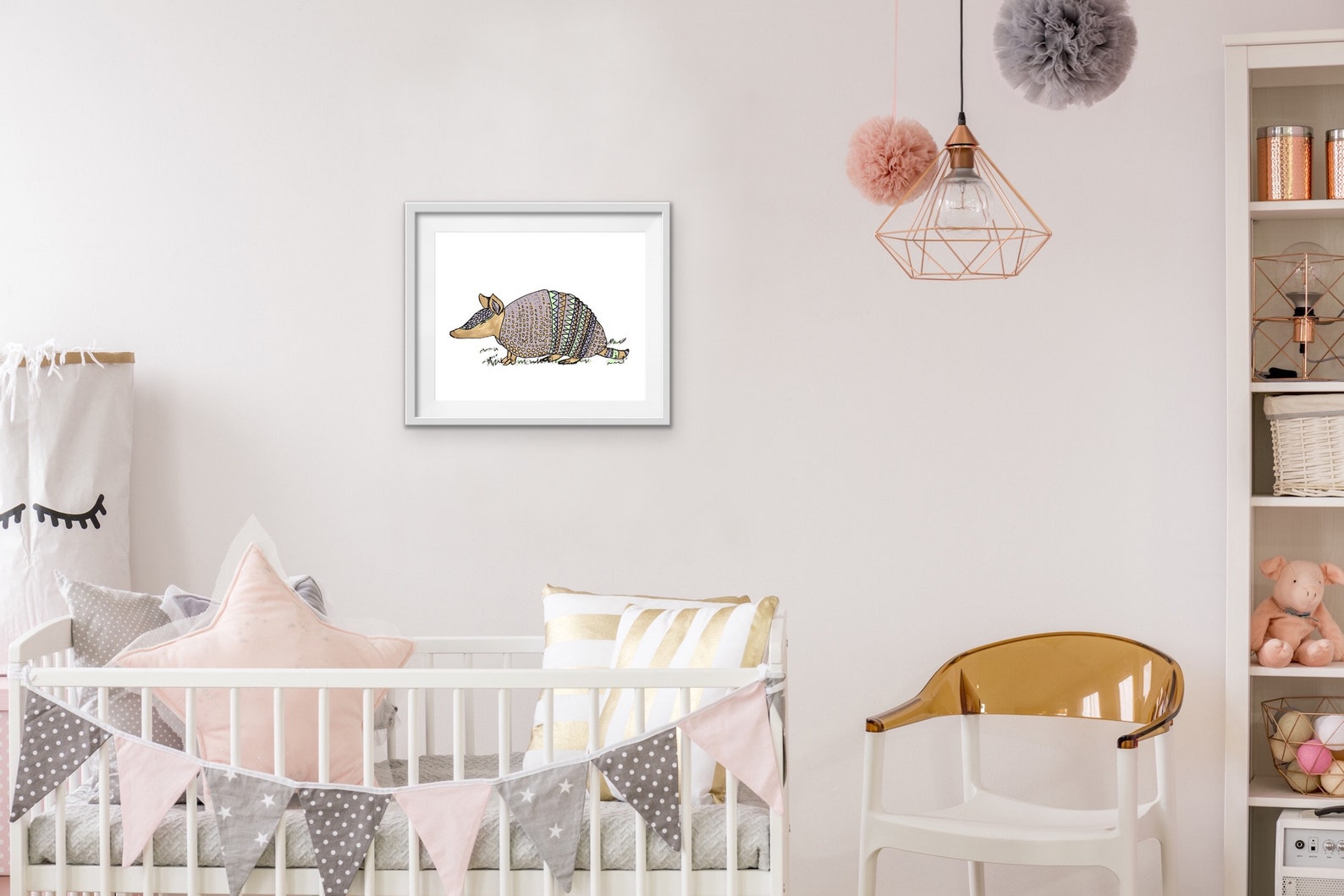 Armadillo Art Print / Armadillo Decor / Armadillo Wall Art / - Etsy