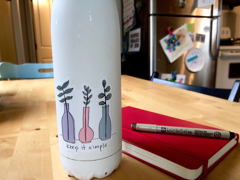 Keep It Simple Sticker / Plants in Bottles Sticker / Cute - Etsy