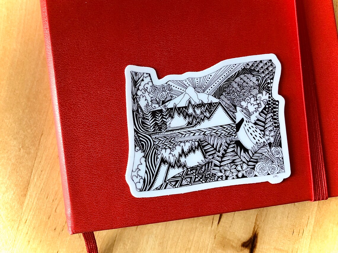 Oregon Sticker / Oregon Gift / Oregon Map Art / Oregon | Etsy