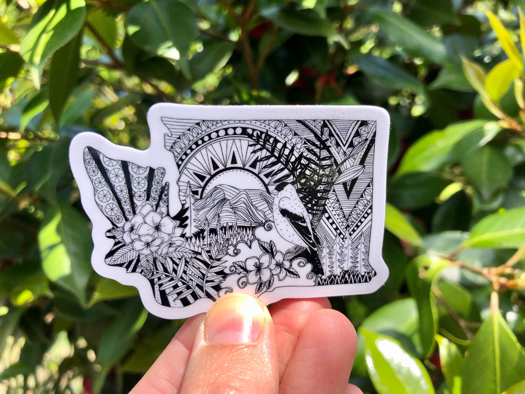 Washington State Sticker / Washington Gift / Washington State Map Art ...