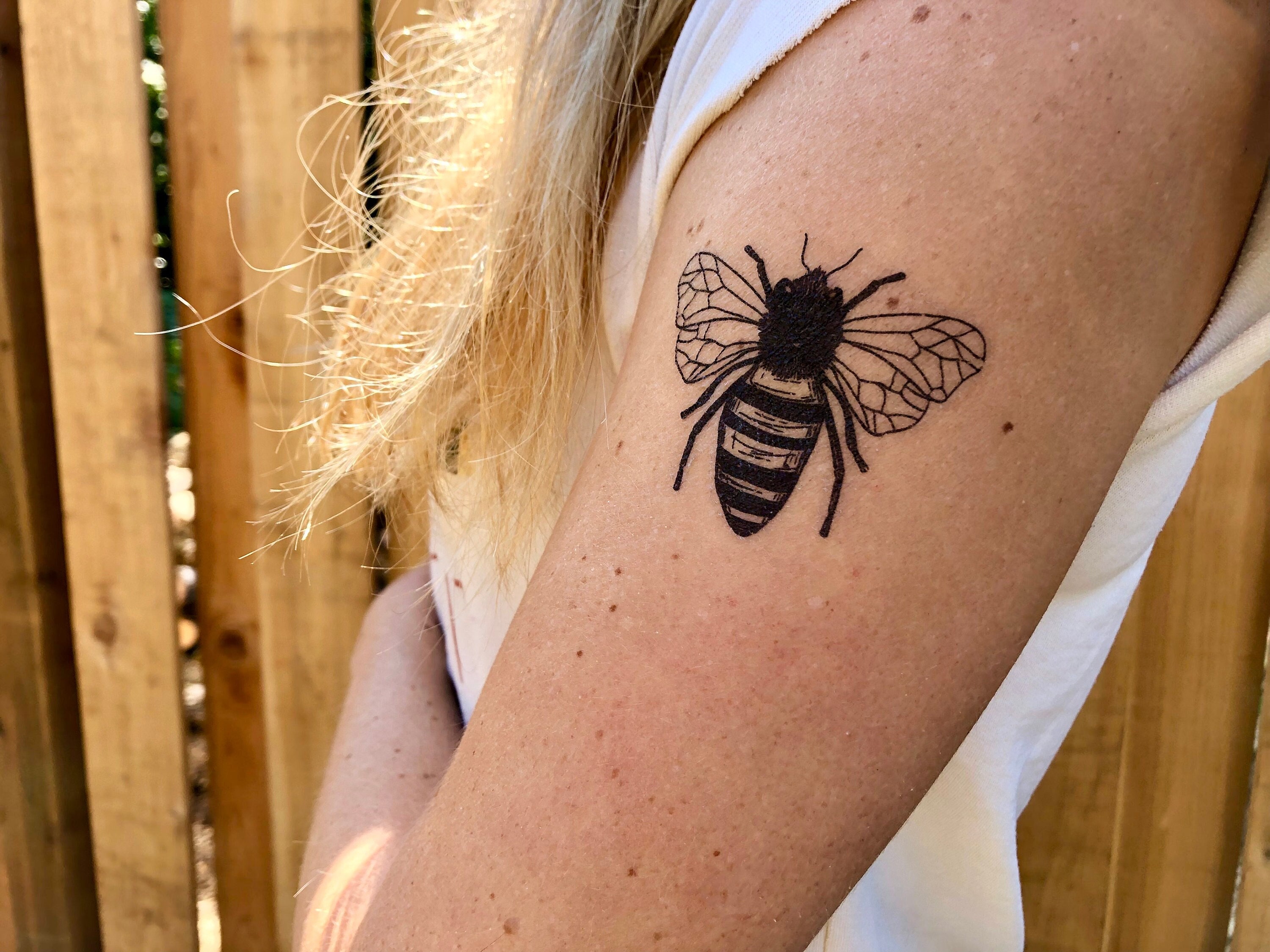 Realistic Bee Tattoo