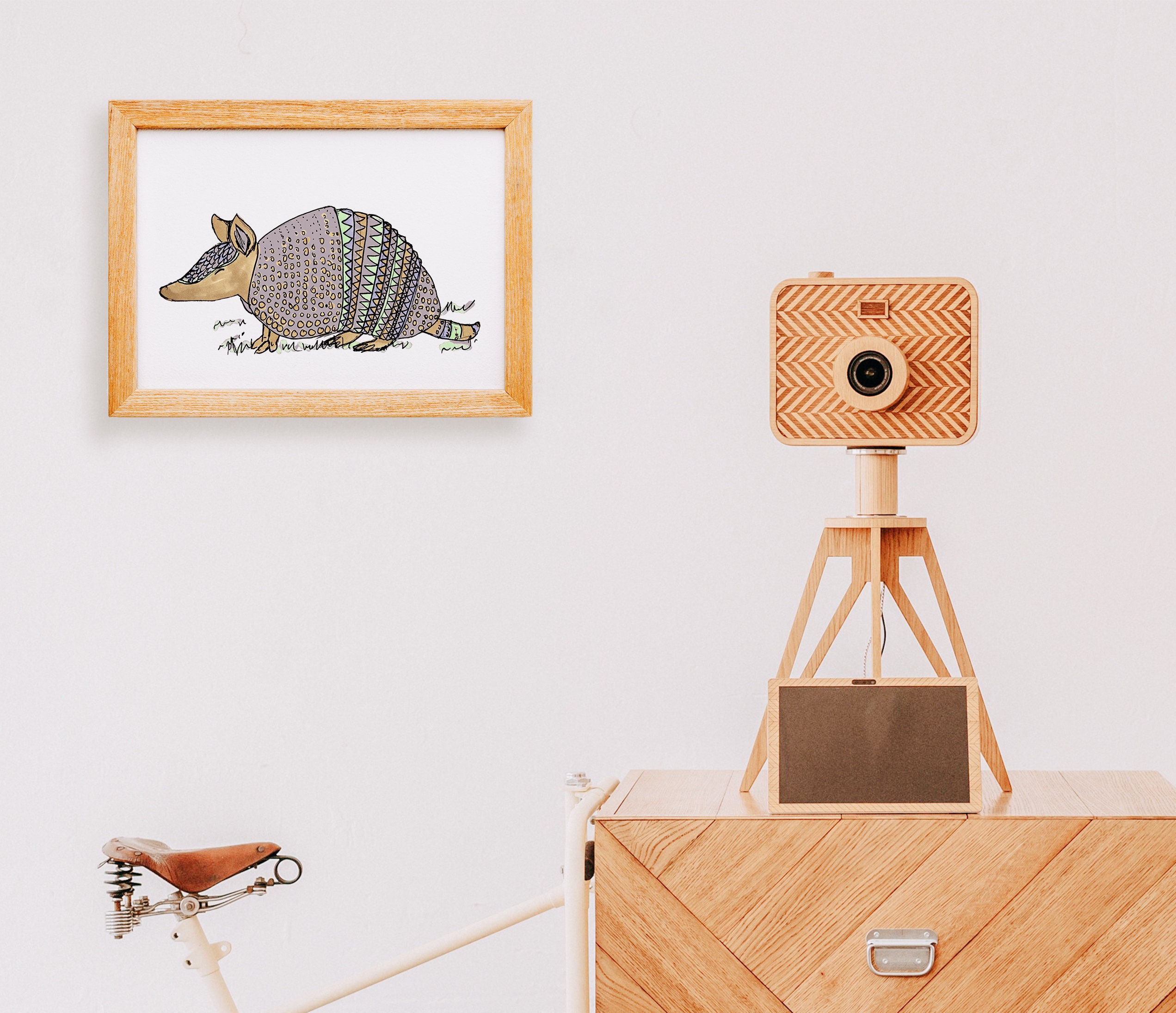 Armadillo Art Print / Armadillo Decor / Armadillo Wall Art / - Etsy