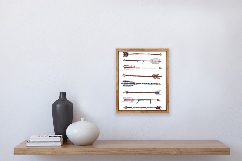 Tribal Arrow Art Print, Native American Inspired Wall Decor - Etsy