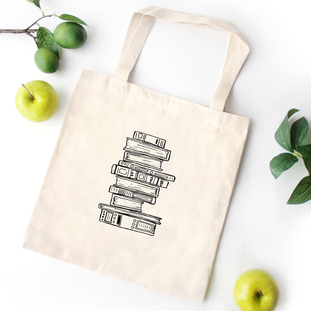 Book Tote Bag / Reusable Bag / Book Lovers / Tote for Books / Library ...
