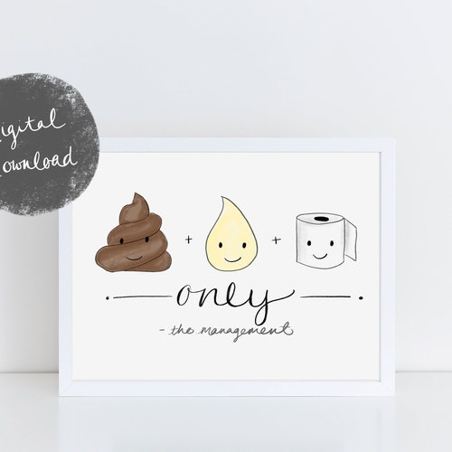 Funny PRINTABLE Bathroom Sign Overflow Embarassed Do Not - Etsy Canada