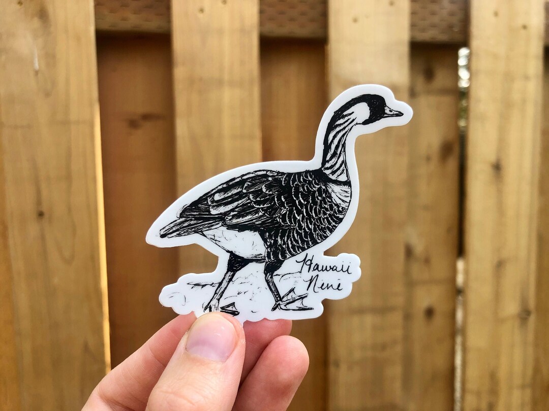 Hawaii State Bird Nene Sticker / Bird Sticker / Hand Drawn Nene Sticker ...