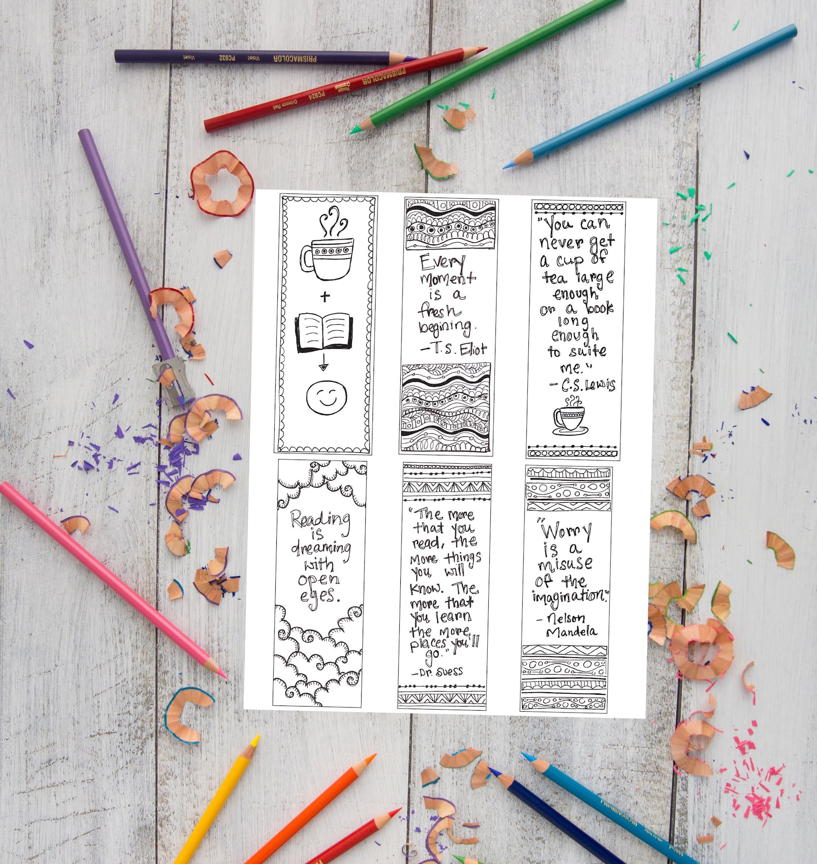 Printable Hand-drawn Bookmarks / Instant Download / Printable - Etsy