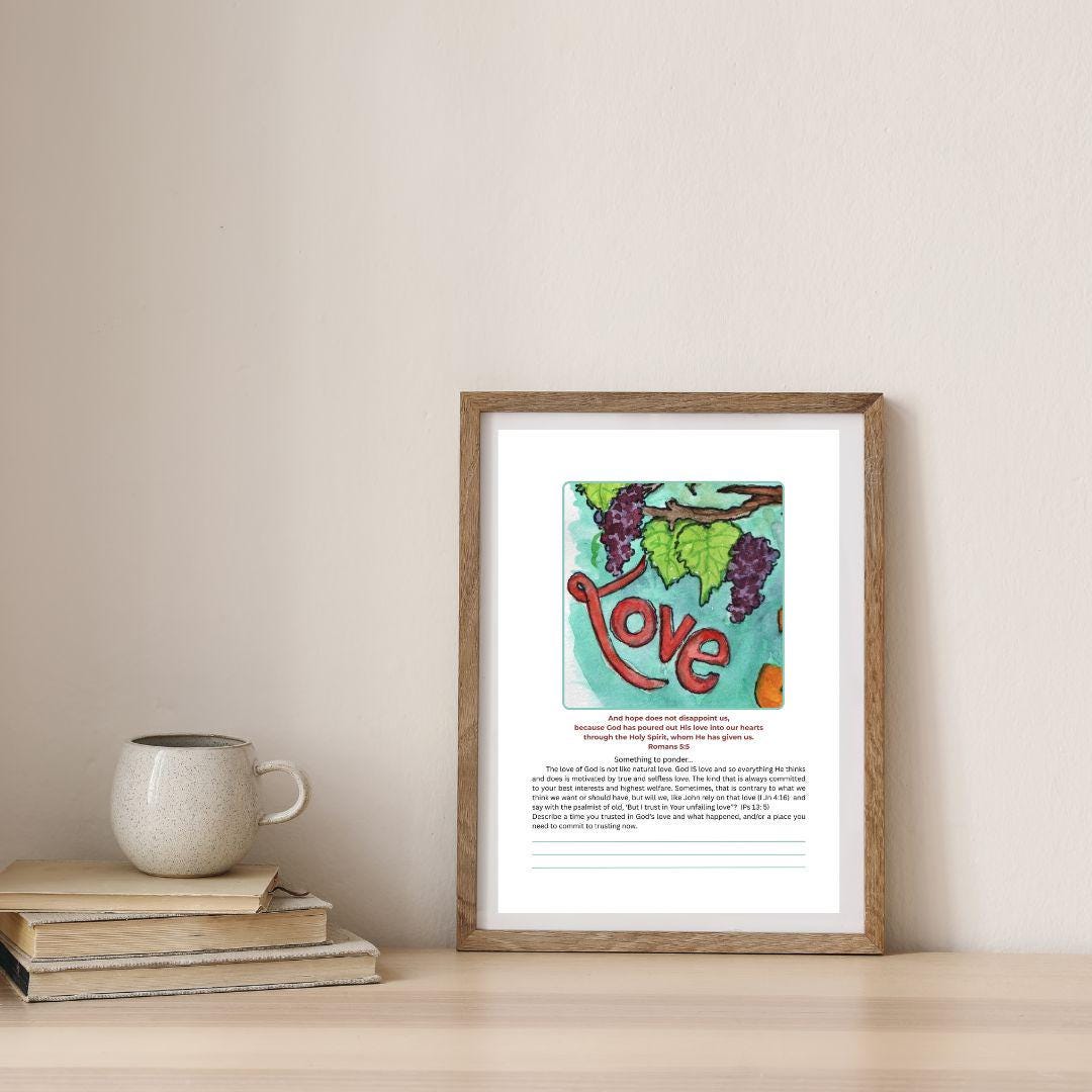 Bible Verse Printable With Prompt, Fruit of the Spirit “love” Based ...