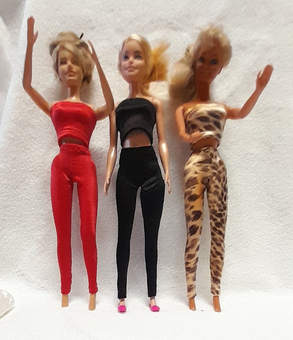 Two Piece Outfit Spandex Leggings and Wrap Top for Barbie-classic-curvy ...