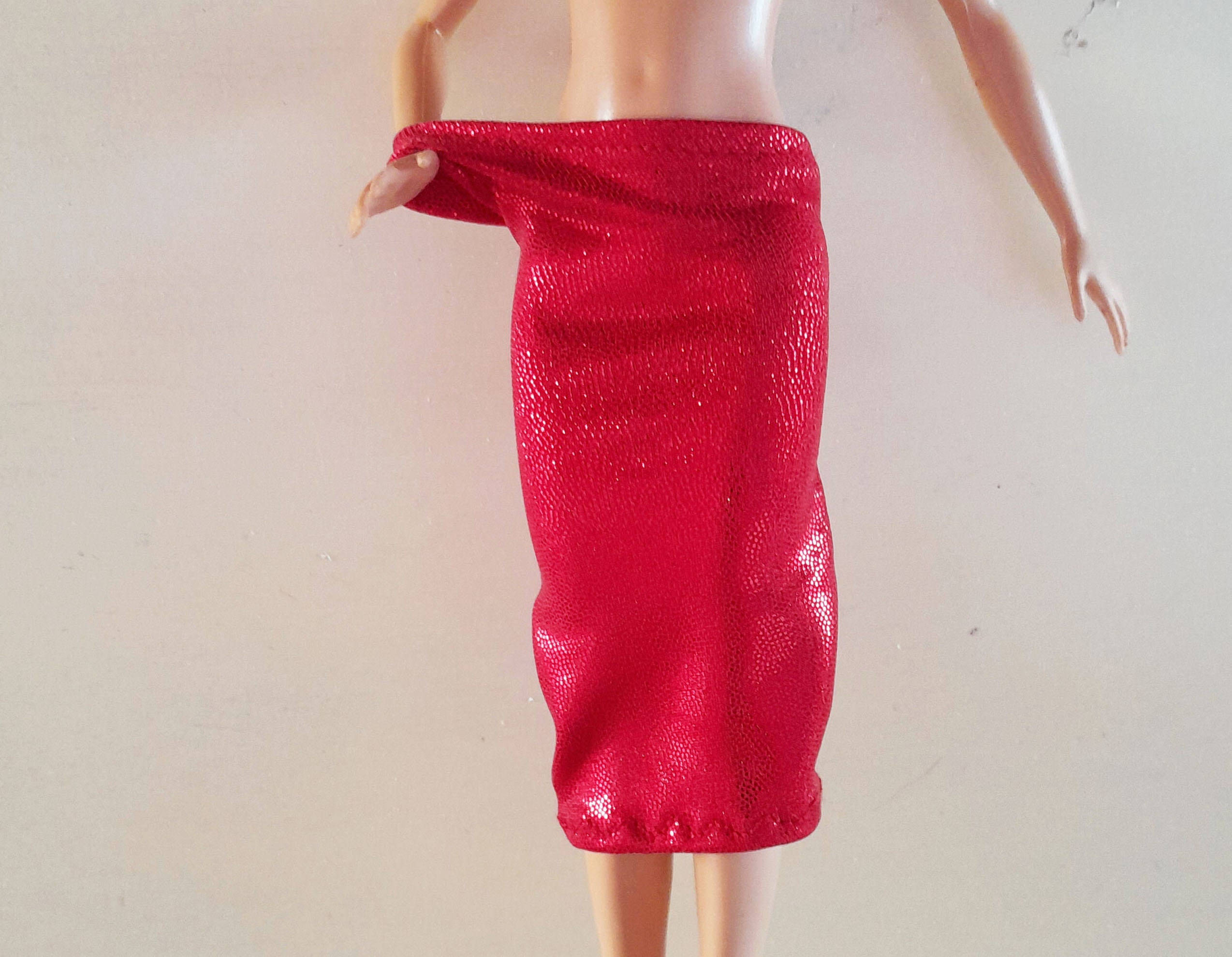 Metallic Spandex One Shoulder Party Dress for Barbie and Similar ...