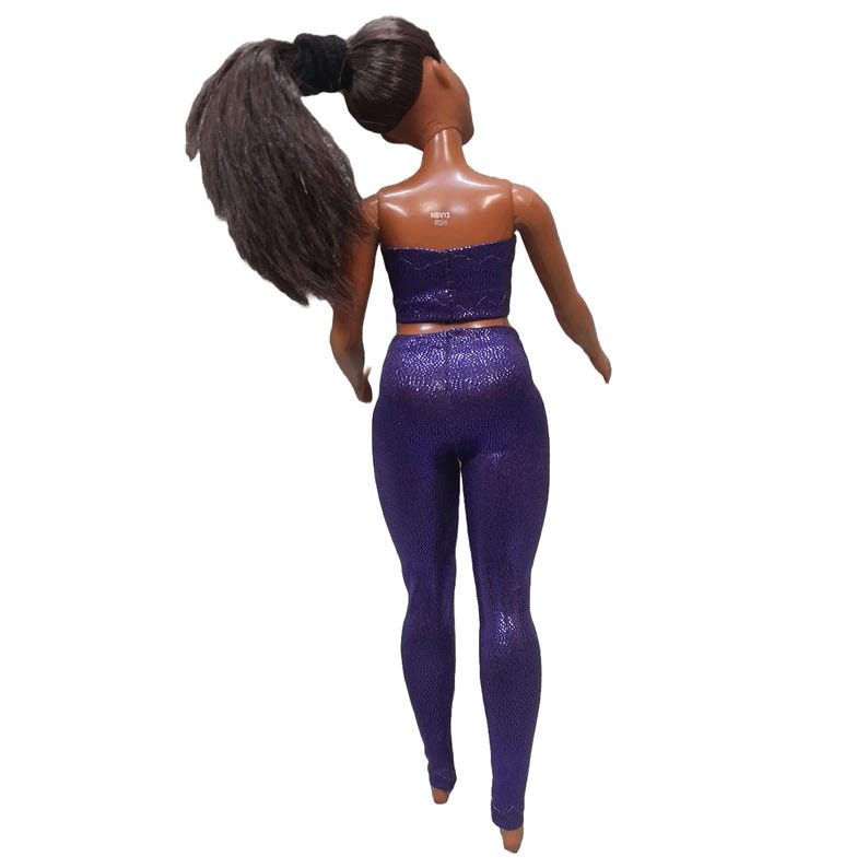 Handmade Purple Metallic Doll Clothes: 1/6 Scale Curvy Doll Outfits - Etsy