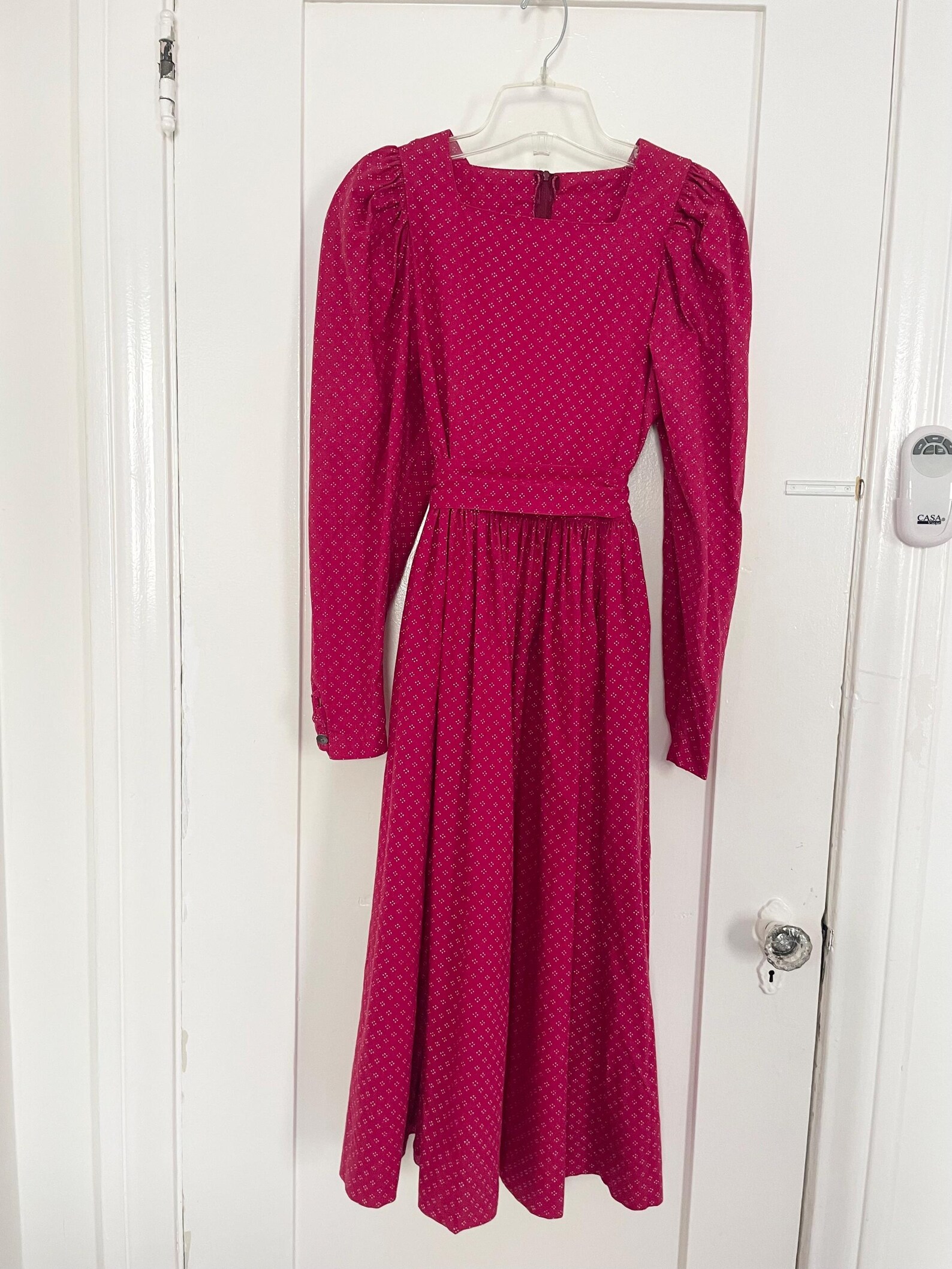 Vintage 1980s Laura Ashley Red Prairie Dress / Polka Dot Victorian ...