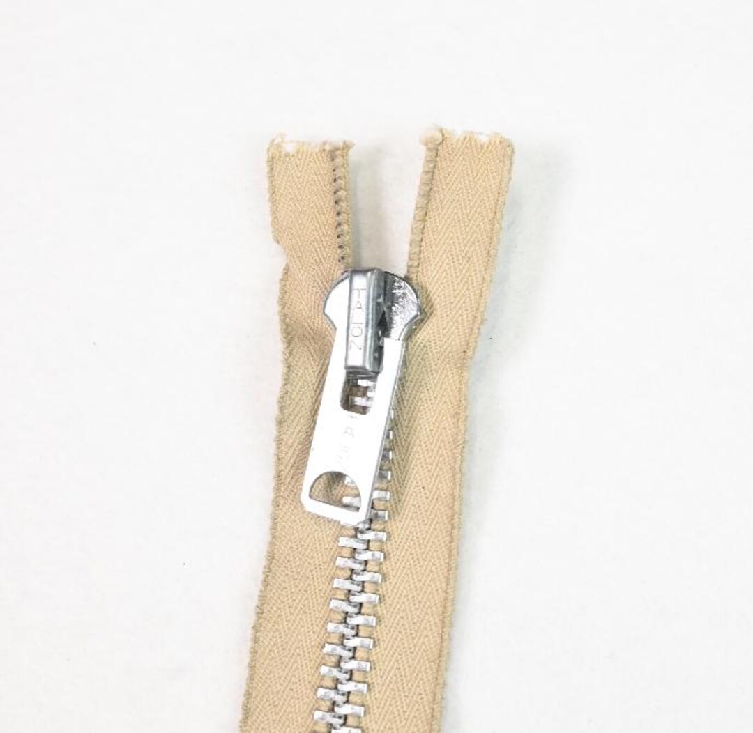 Large Beige 1970's TALON Metal Tooth Reversible Separating Zippers - Etsy