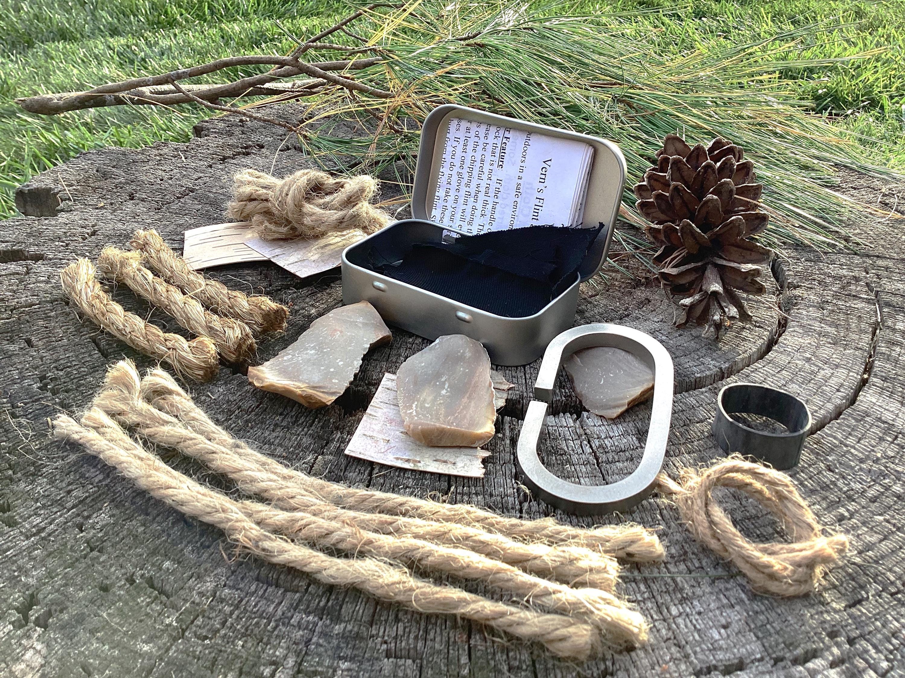 Texas Chert Flint and Steel Fire Starter Kit - Etsy
