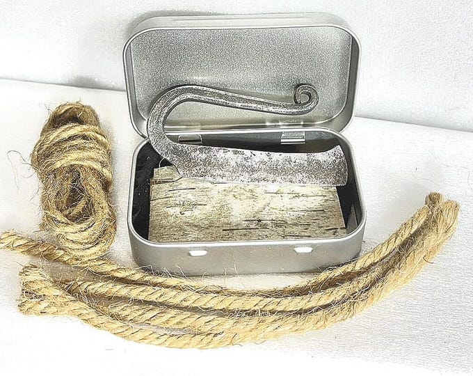 A Complete Colonial English Flint and Steel Firestarting Kit, Hand ...