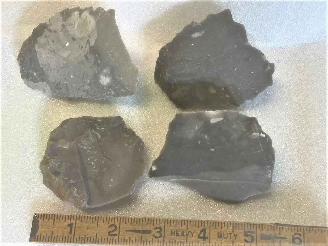 4 English Flint Rocks for Flint and Steel Fires 2-1/2" to 2-7/8" in ...