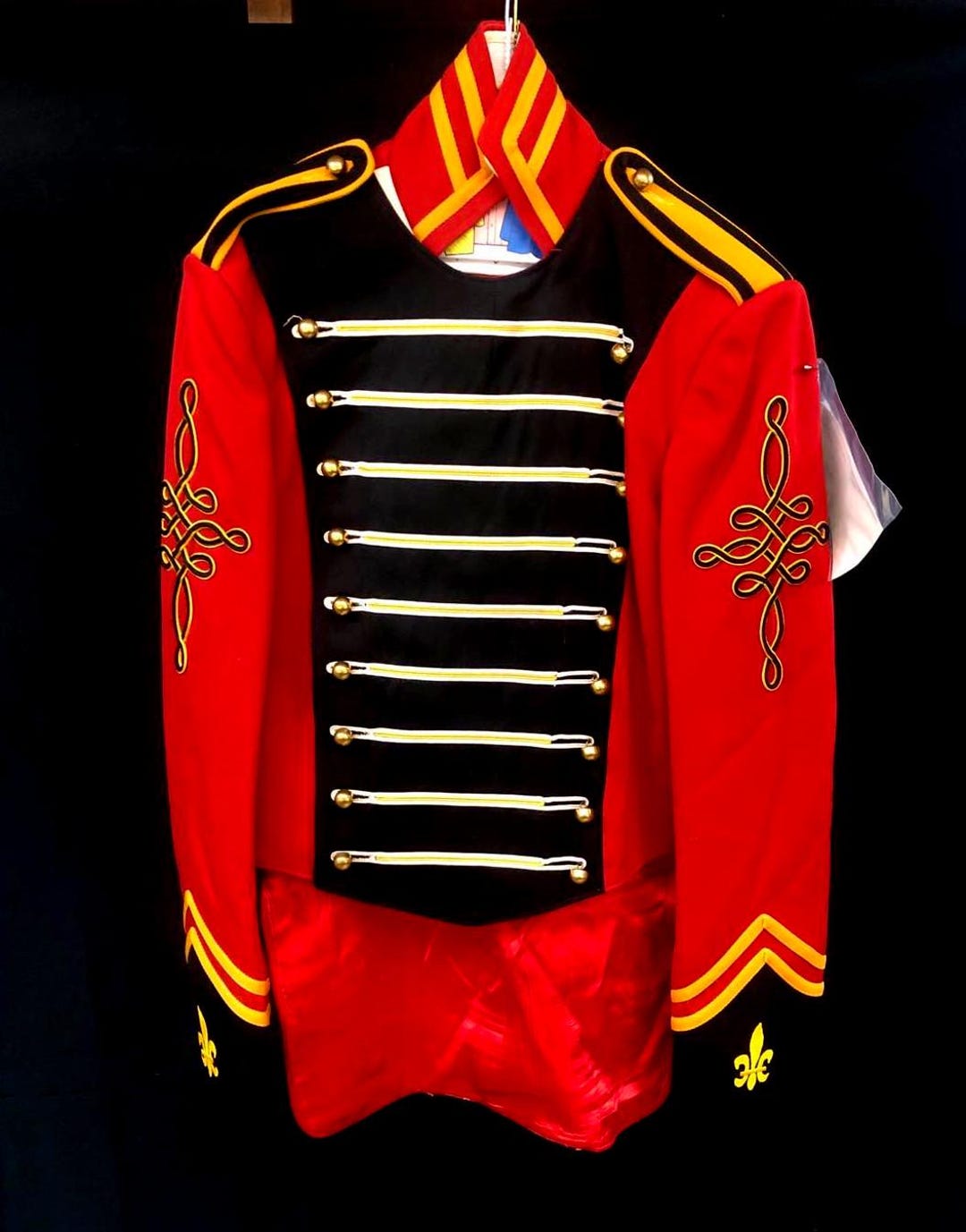 Vintage Red Black Military Band Jacket Stripes Braids Burning Man - Etsy