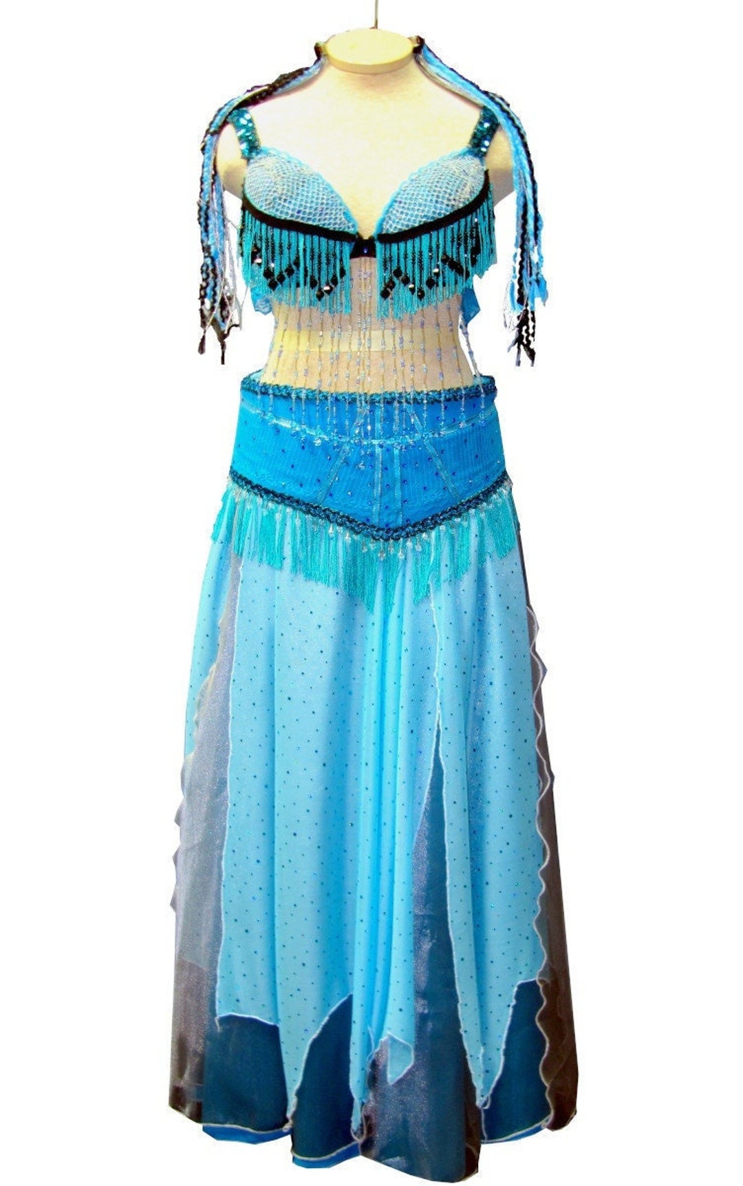 Teal Bedlah Belly Dance Costume, Plus Size - Etsy