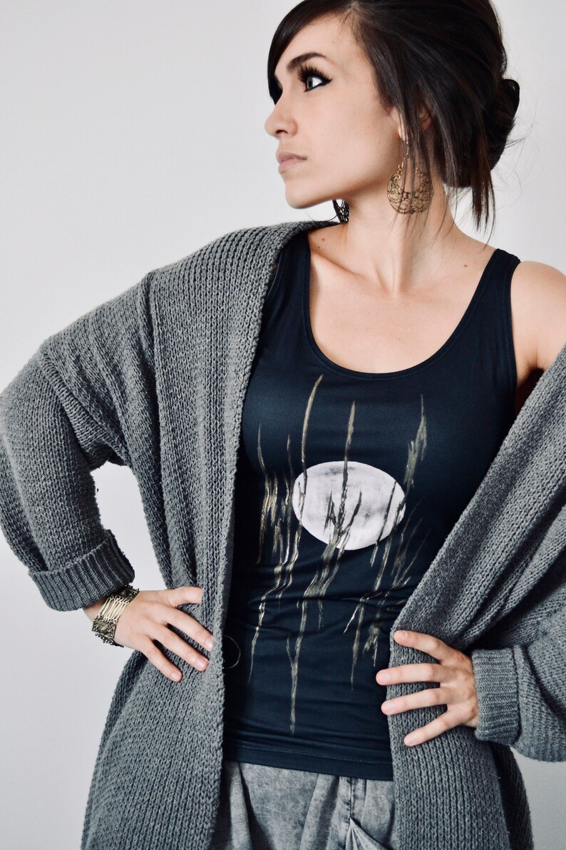 Moon Tank Top / Witch Clothing / Pagan Clothing / Phases of the Moon ...