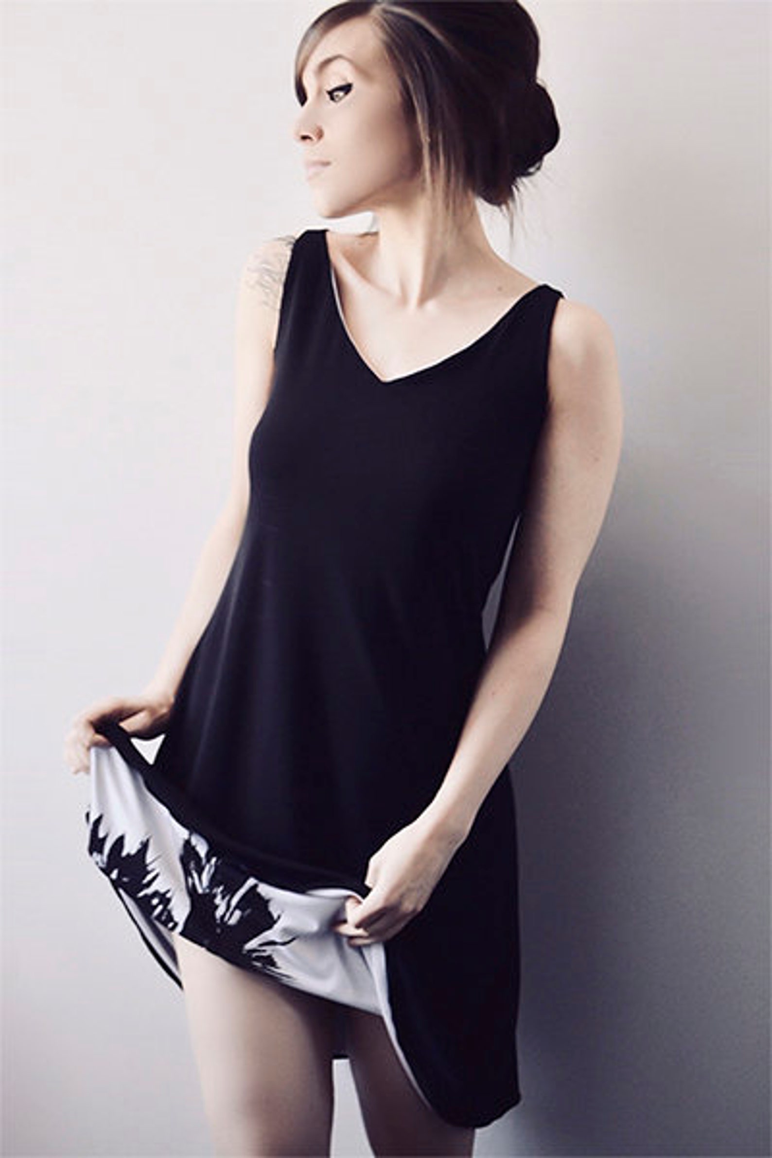 Reversible Crow Dress / Little Black Dress / V Neck Dress / - Etsy