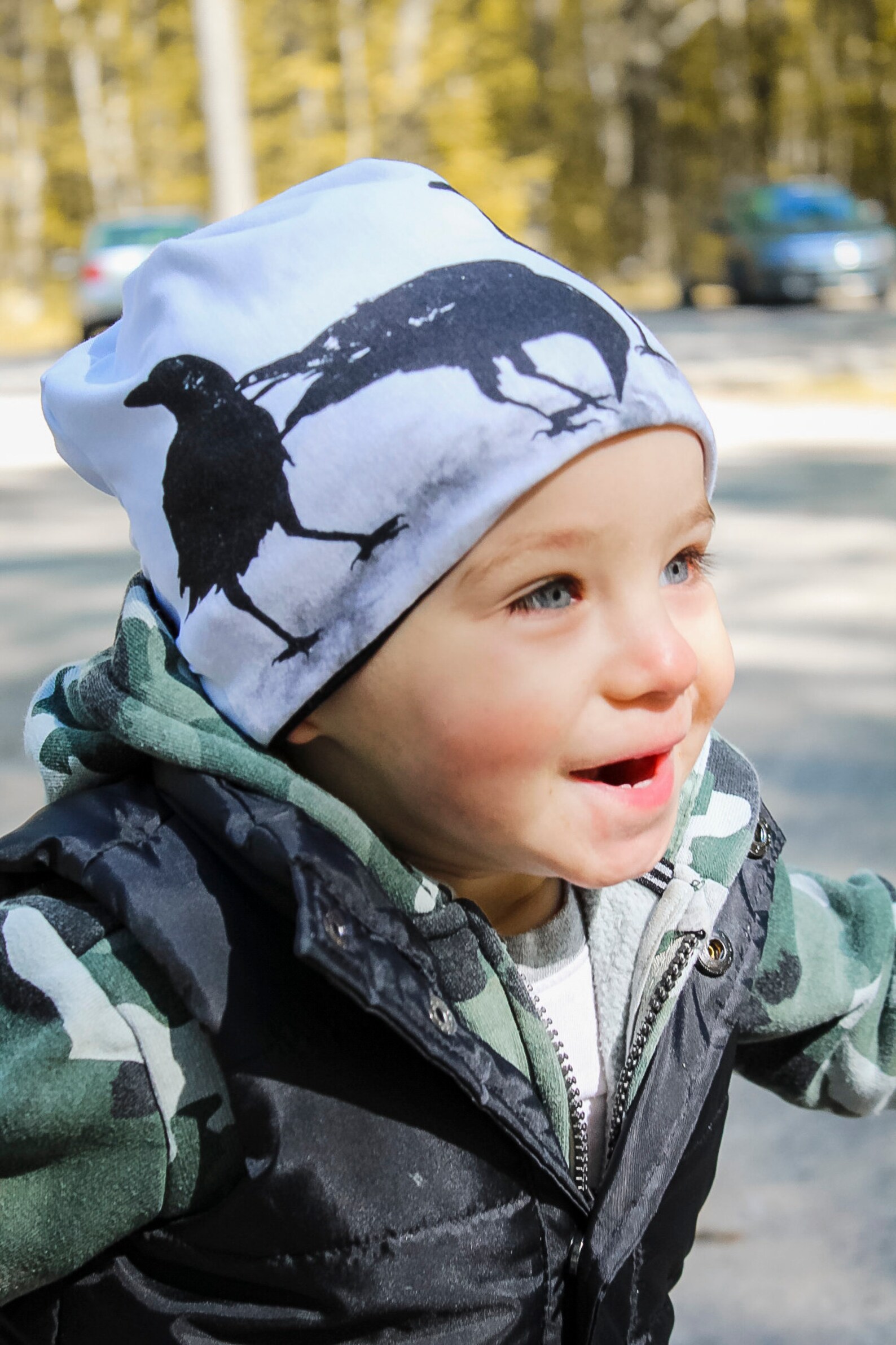 Crow Raven Lightweight Slouchy Beanie Women's Men's - Etsy