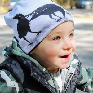 Crow Raven Lightweight Slouchy Beanie - Women's Men's Teen Toddler Baby ...