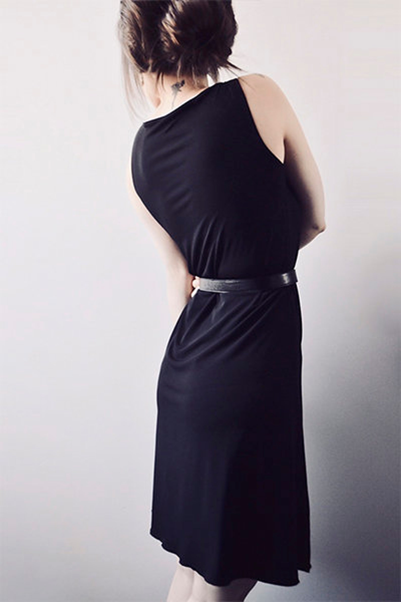 Reversible Crow Dress / Little Black Dress / V Neck Dress / | Etsy