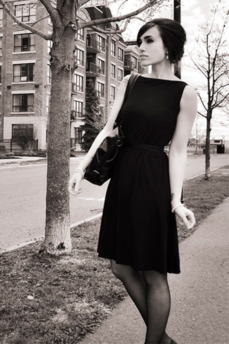 Reversible Crow Dress / Little Black Dress / V Neck Dress / | Etsy