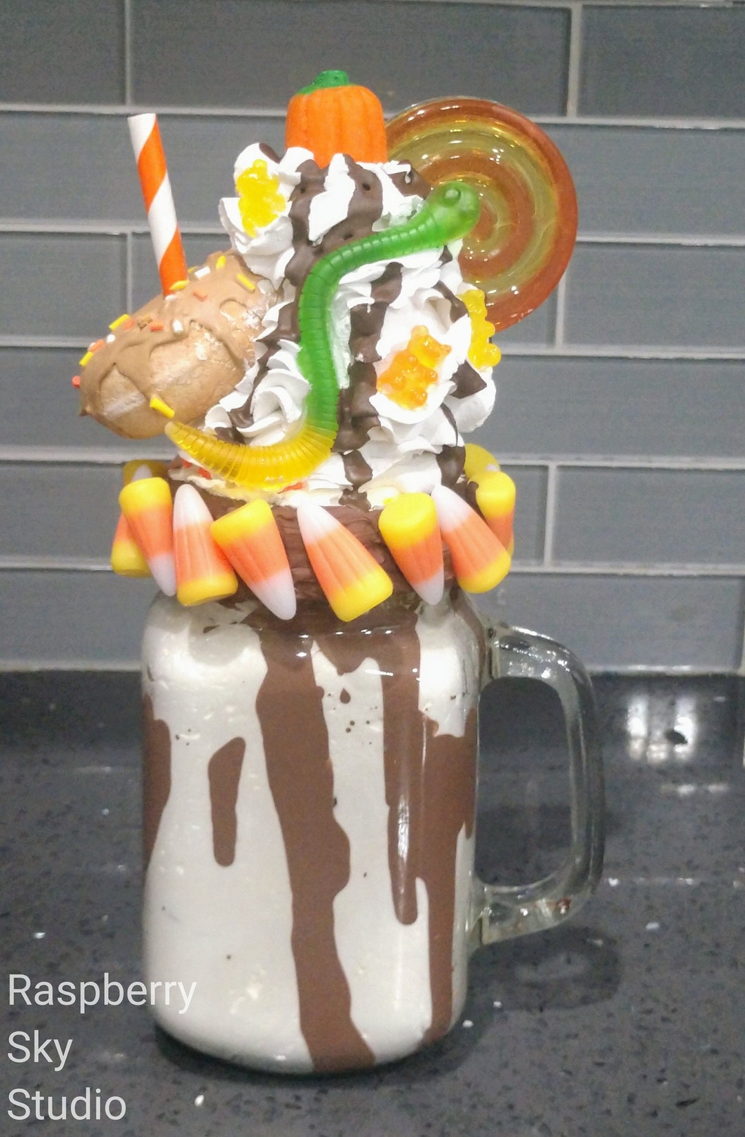 Fake Fall Autumn Milkshake, Over the Top Milkshake, Faux Candy Corn ...