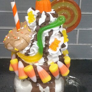 Fake Fall Autumn Milkshake, Over the Top Milkshake, Faux Candy Corn ...