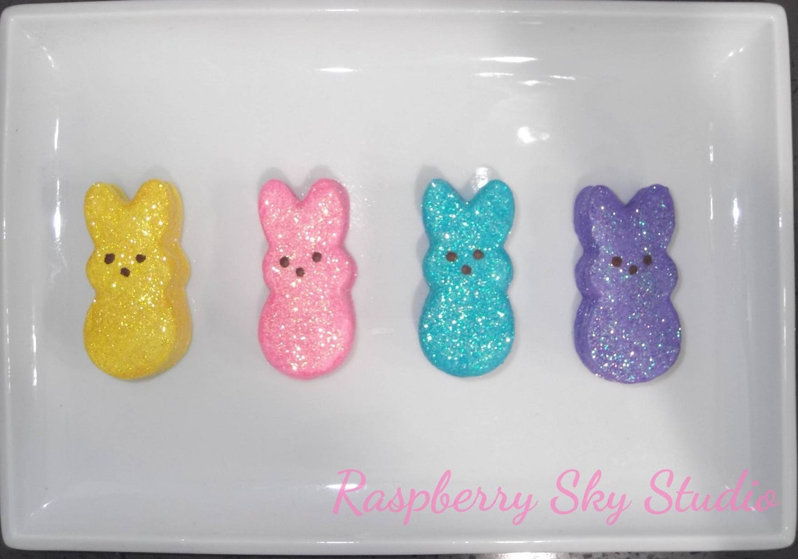Fake Marshmallow Bunnies Faux Easter Candy Bunny Fake Peeps - Etsy