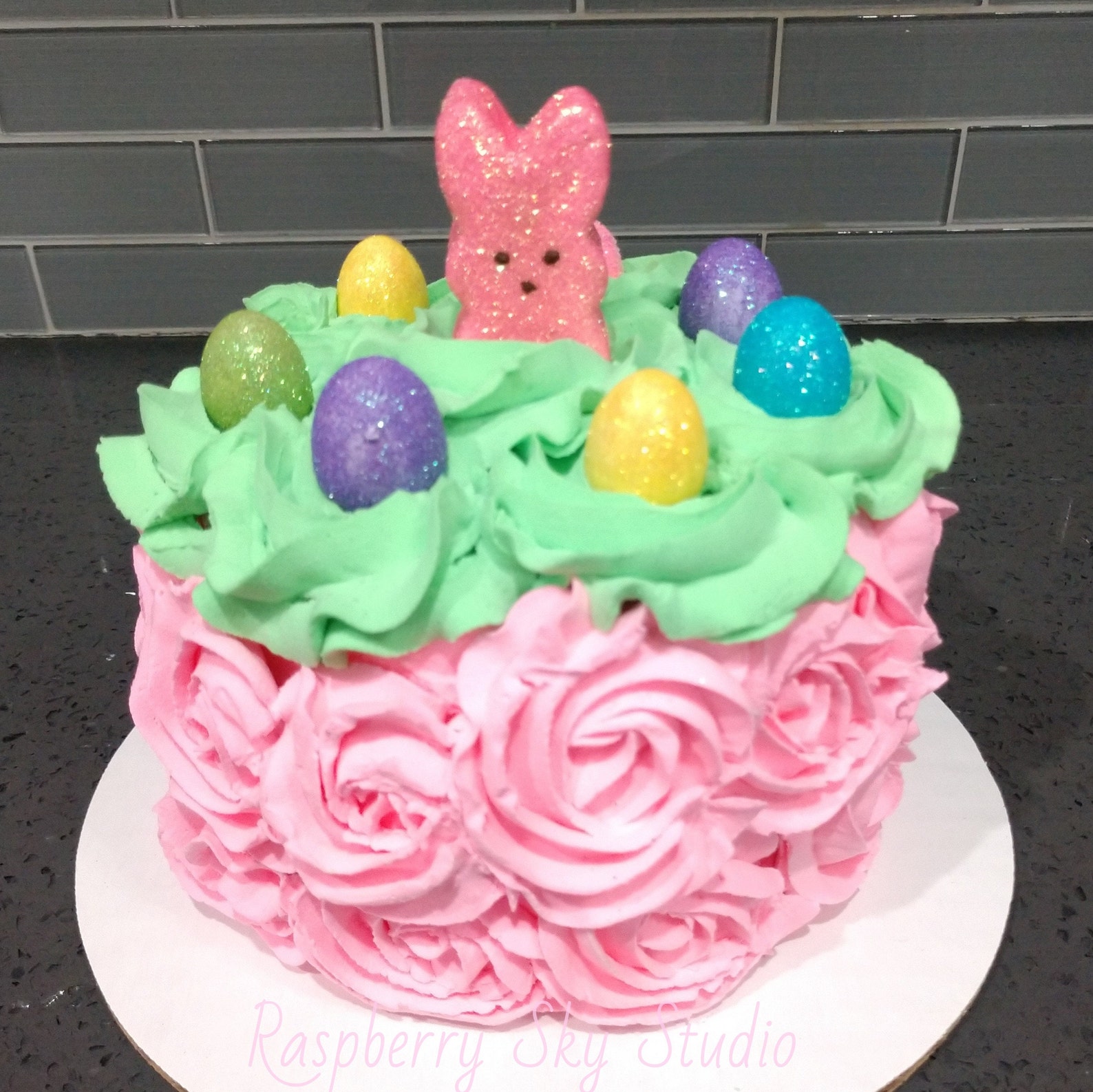 Fake Easter Cake, Fake Easter Marshmallow Bunny Cupcakes, Easter Decor ...