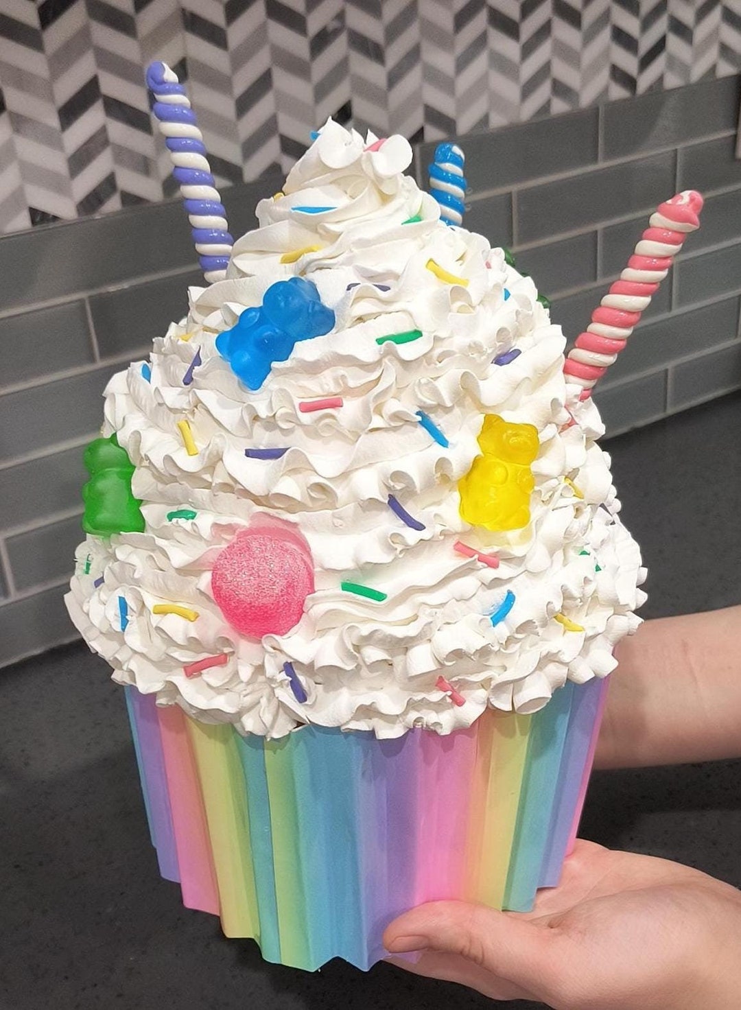 Giant Fake Cupcake, Jumbo Candyland Cupcake, Faux Cupcake, Fake Candy ...