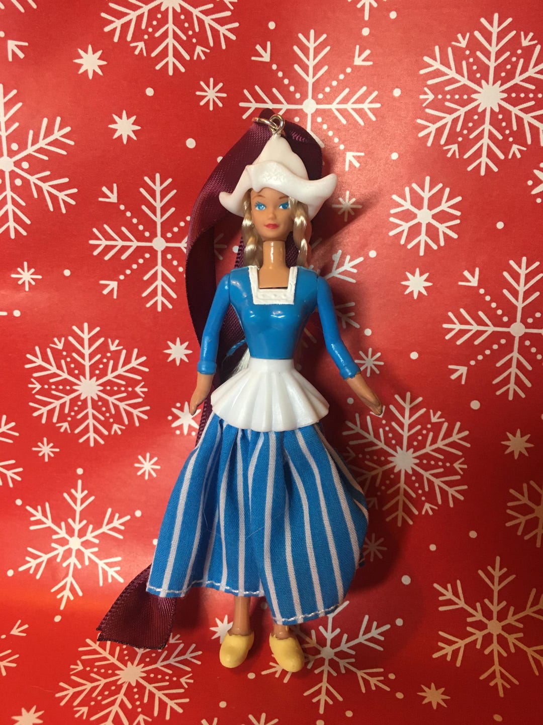 Vintage 1995 Upcycled Dutch Barbie Happy Meal Toy Christmas Tree ...
