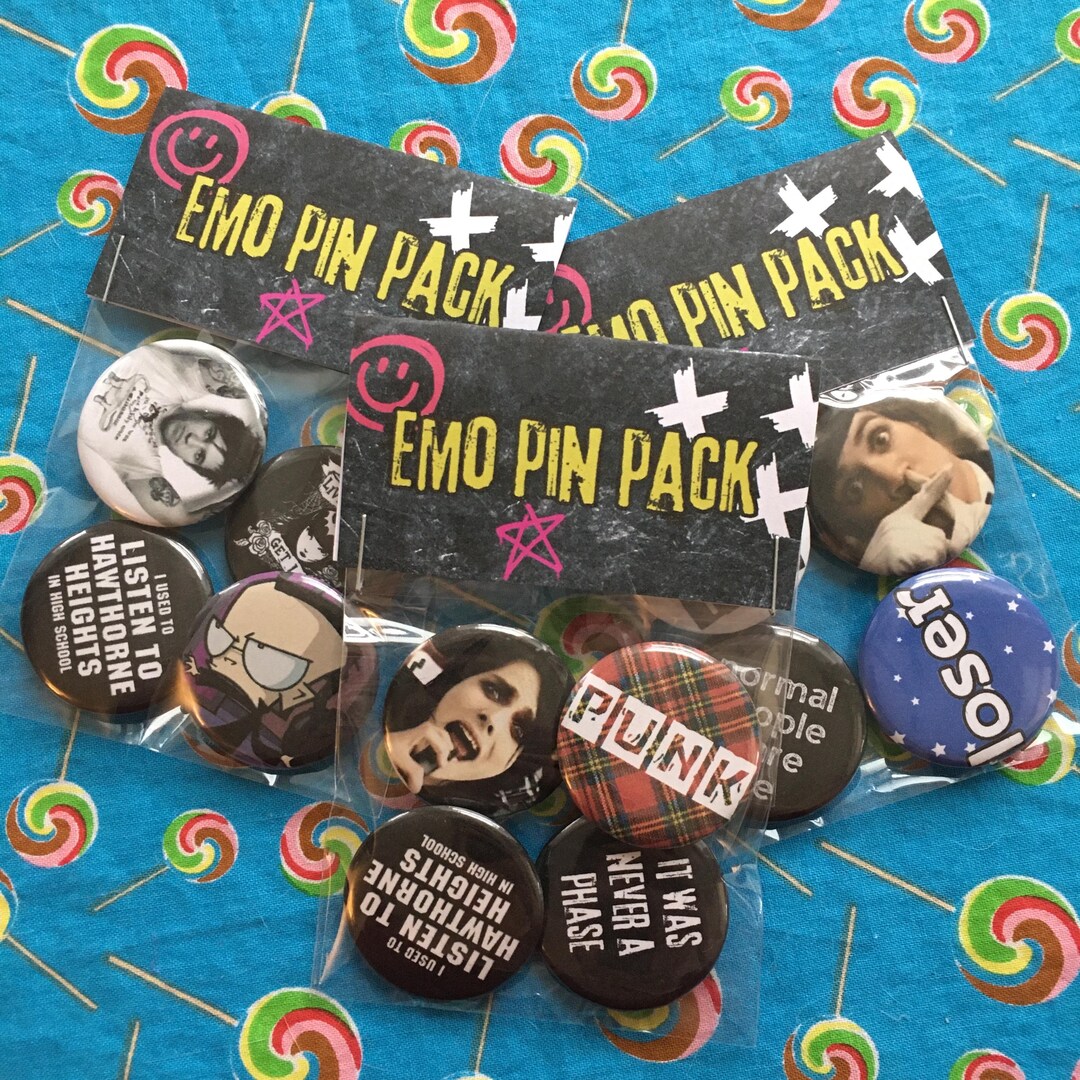 Y2K Emo Pop Punk Rock Band Pin Pack Hot Topic Inspired 1.25" X 4 - Etsy