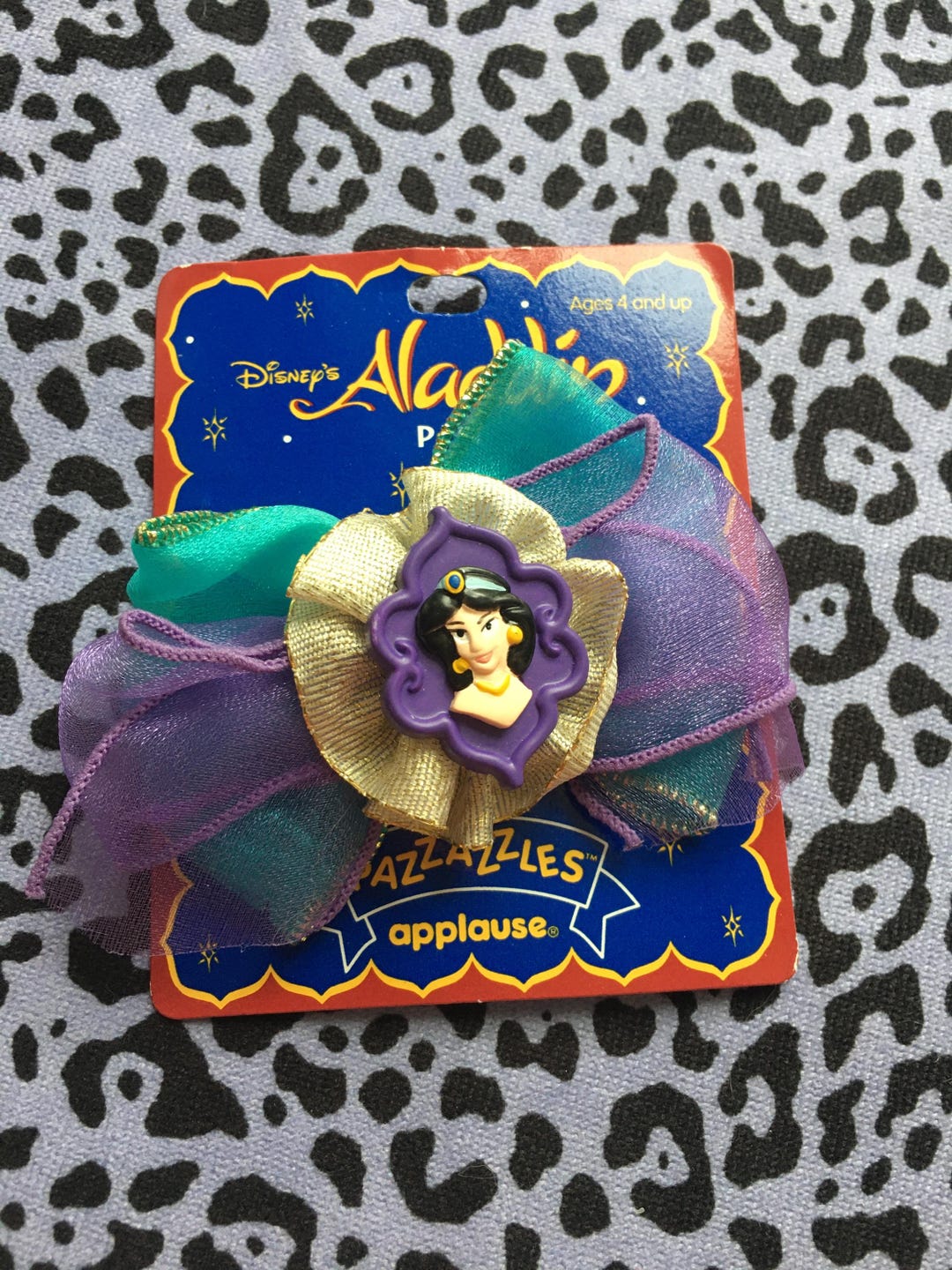 1992 Vintage Disney Princess Jasmine Aladdin Bow Pin Brooch - Etsy