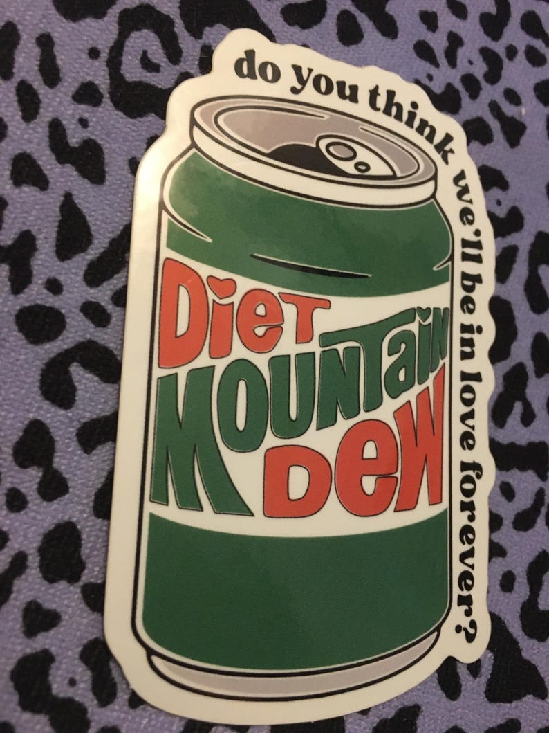 Diet Mountain Dew Sticker Decal - Etsy