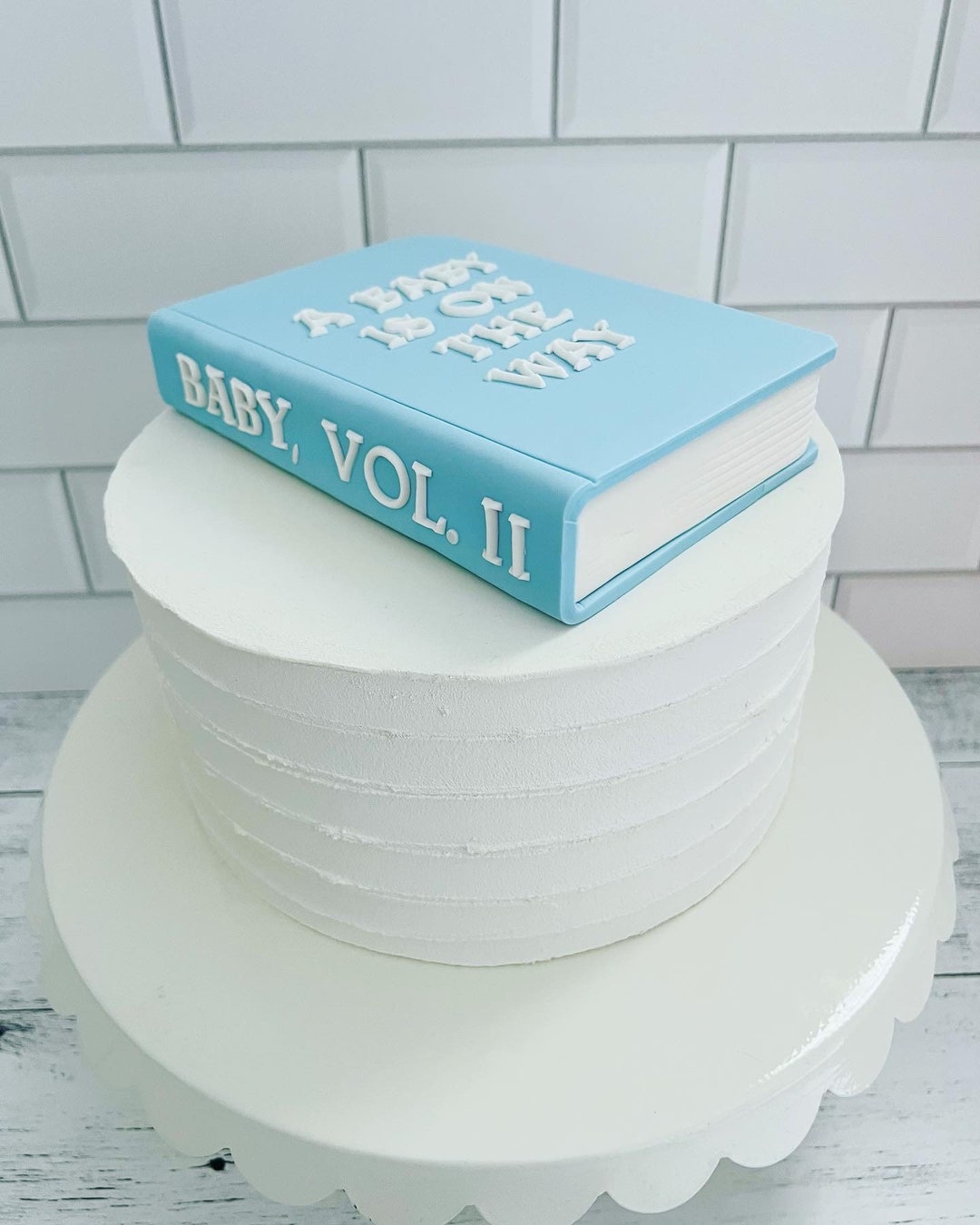 Book, Fondant Book Cake Toppers, Book Lover Cake Toppers, Babyshower ...