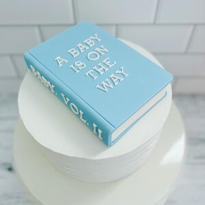 Book, Fondant Book Cake Toppers, Book Lover Cake Toppers, Babyshower ...