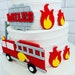 Firetruck Fondant Cake Decorations, Firefighter Fondant Cake Toppers ...